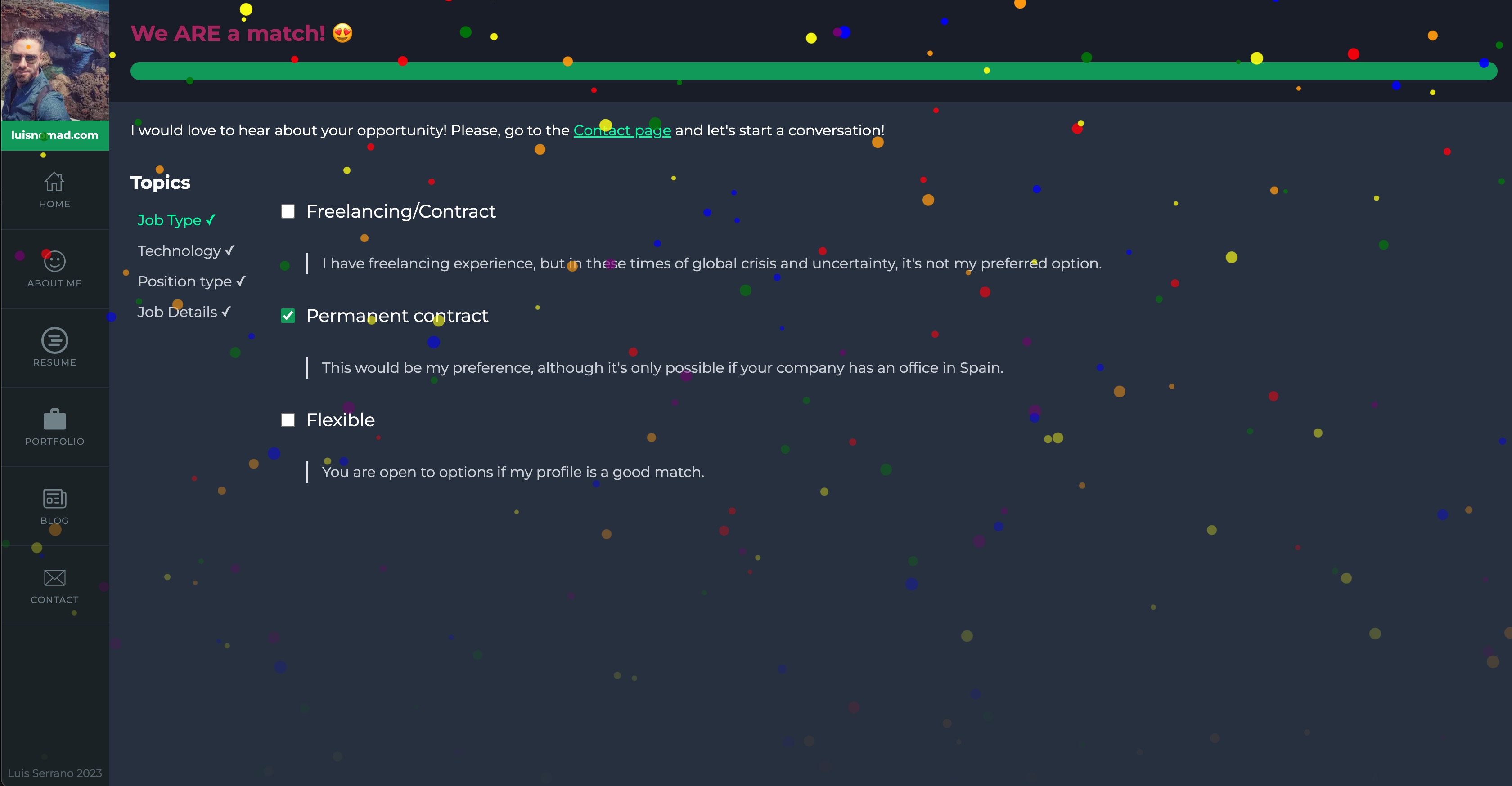 luisnomad.com - Introducing the Match Check: Find Your Perfect Job Match!